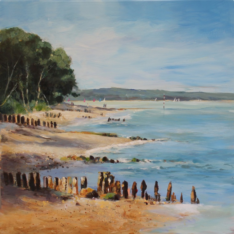 Becky Samuelson Fine Arts | Sold acrylics | A] Bembridge beach